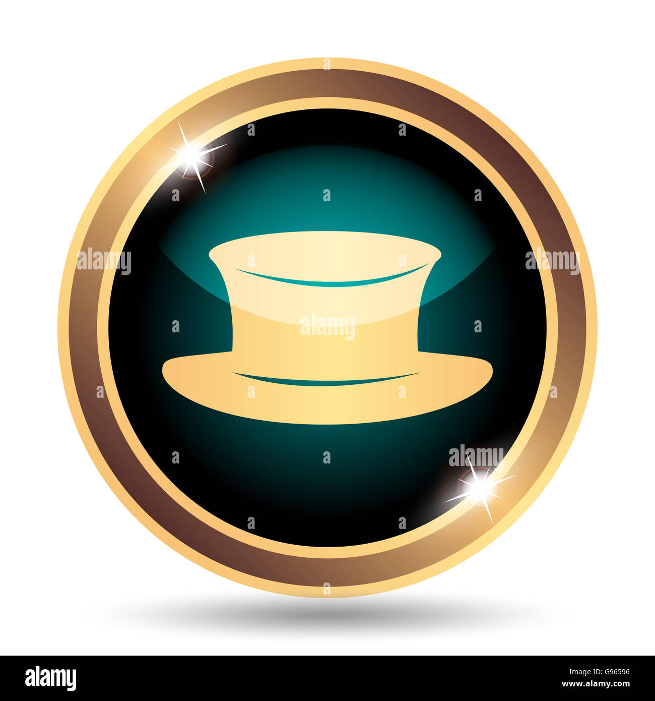 Hat icon. Internet button on white background Stock Photo - Alamy