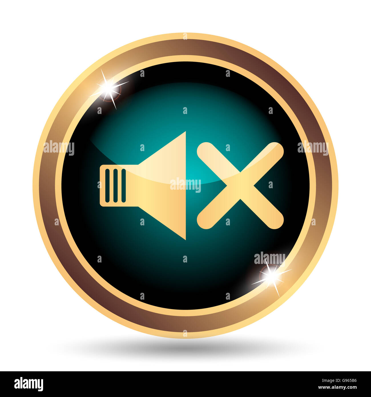 No sound icon. Internet button on white background Stock Photo - Alamy