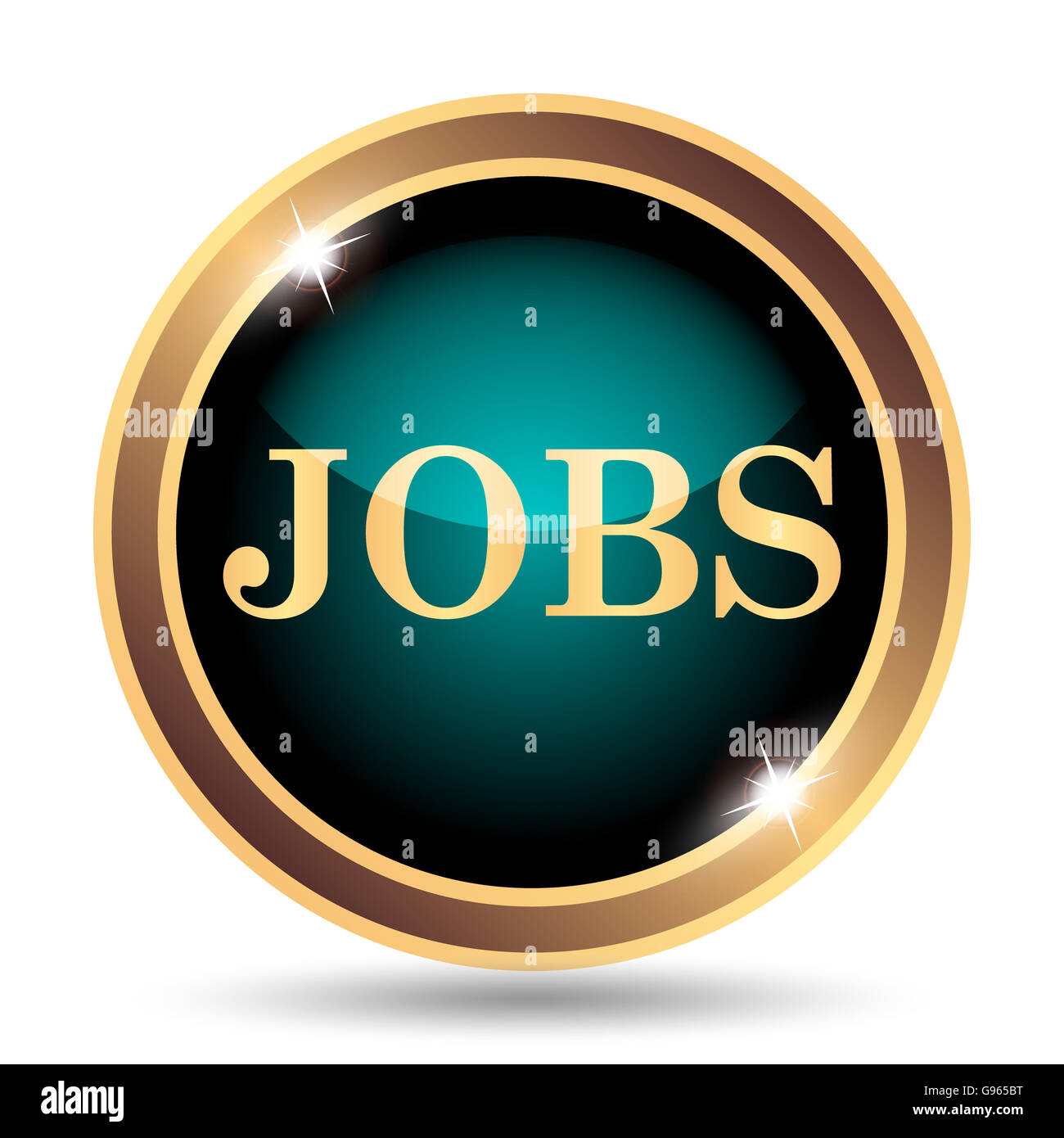 Jobs icon. Internet button on white background Stock Photo - Alamy