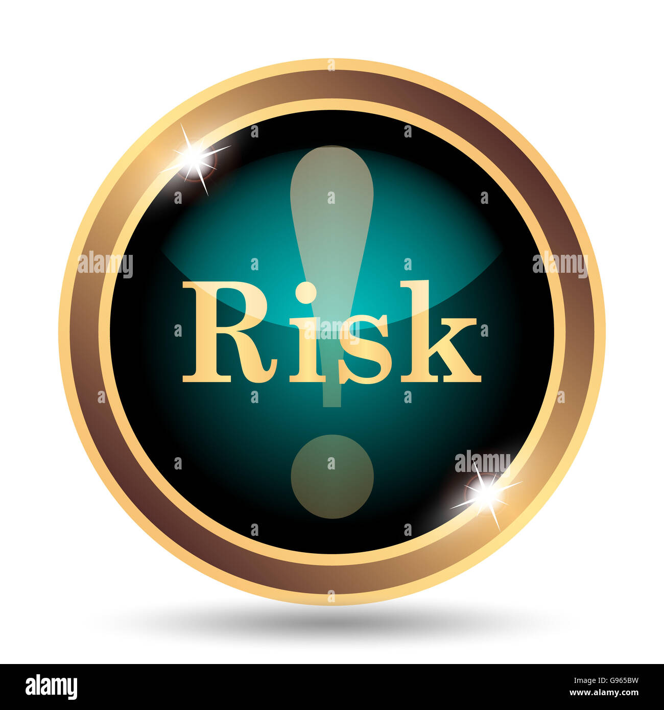 Risk icon. Internet button on white background Stock Photo - Alamy