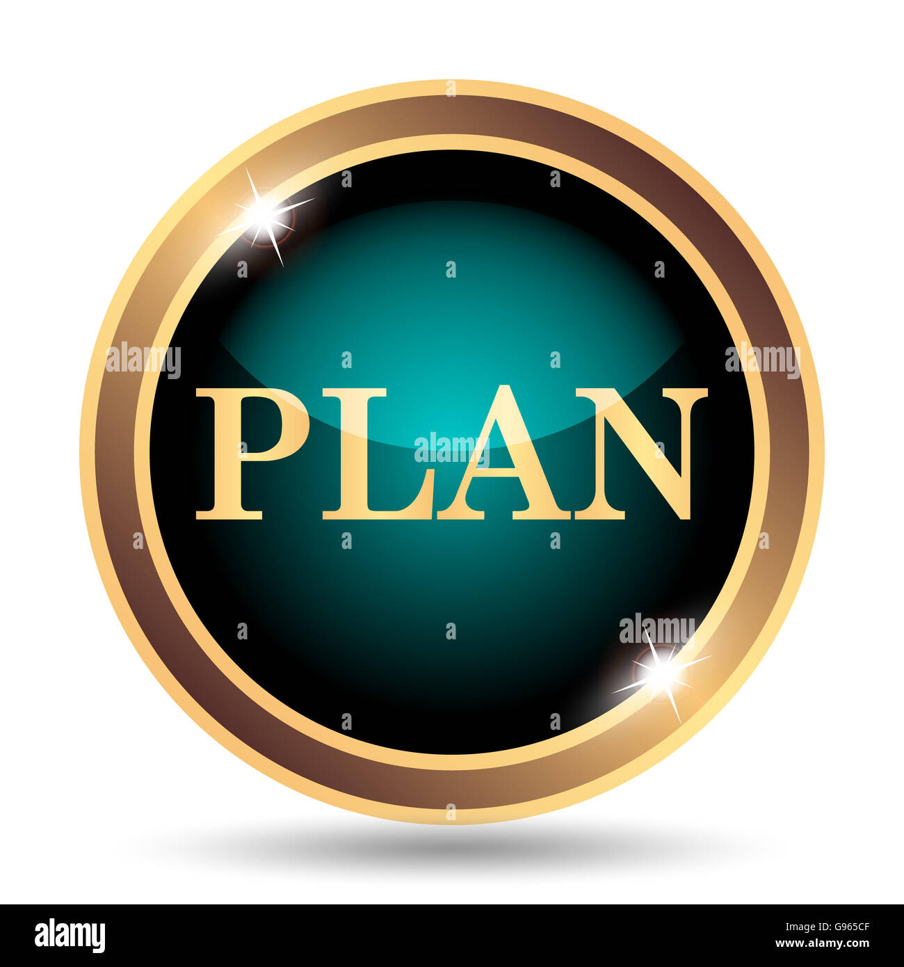 Plan icon. Internet button on white background Stock Photo - Alamy