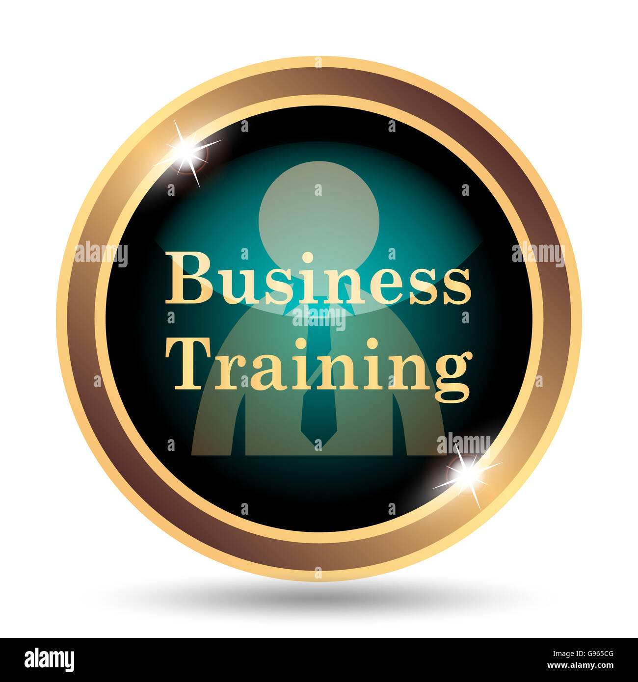 Business training icon. Internet button on white background Stock Photo ...