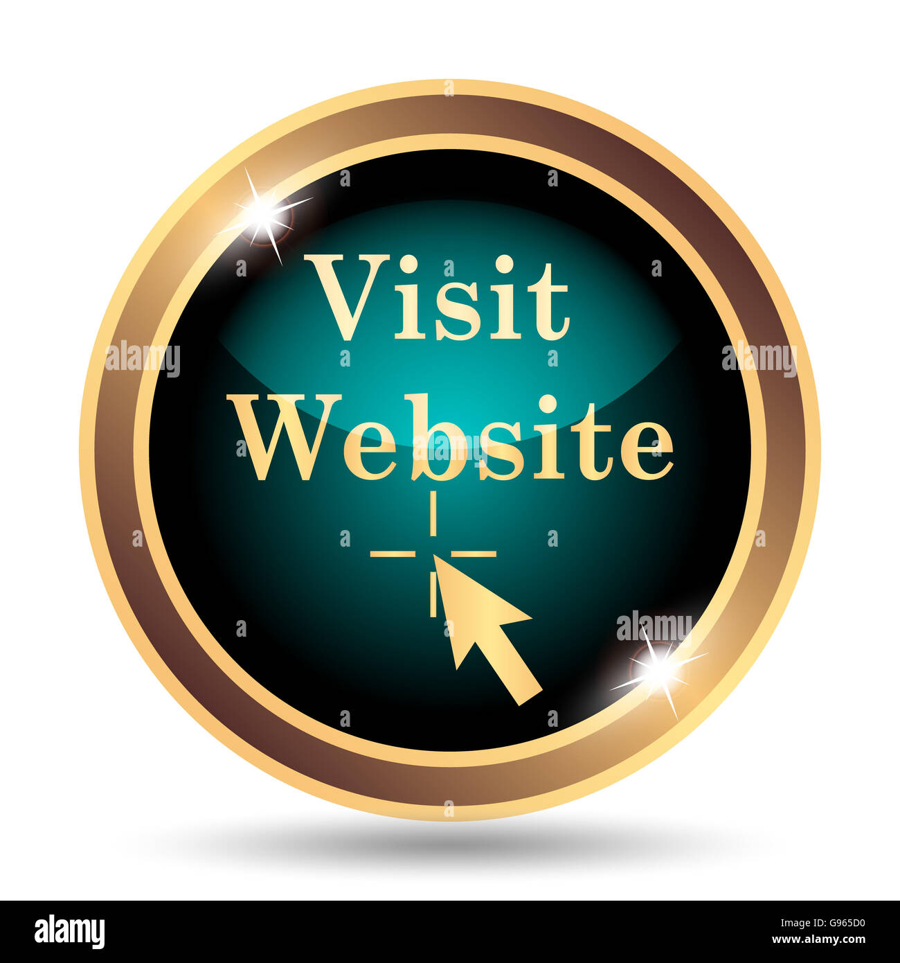 Visit website icon. Internet button on white background Stock Photo - Alamy