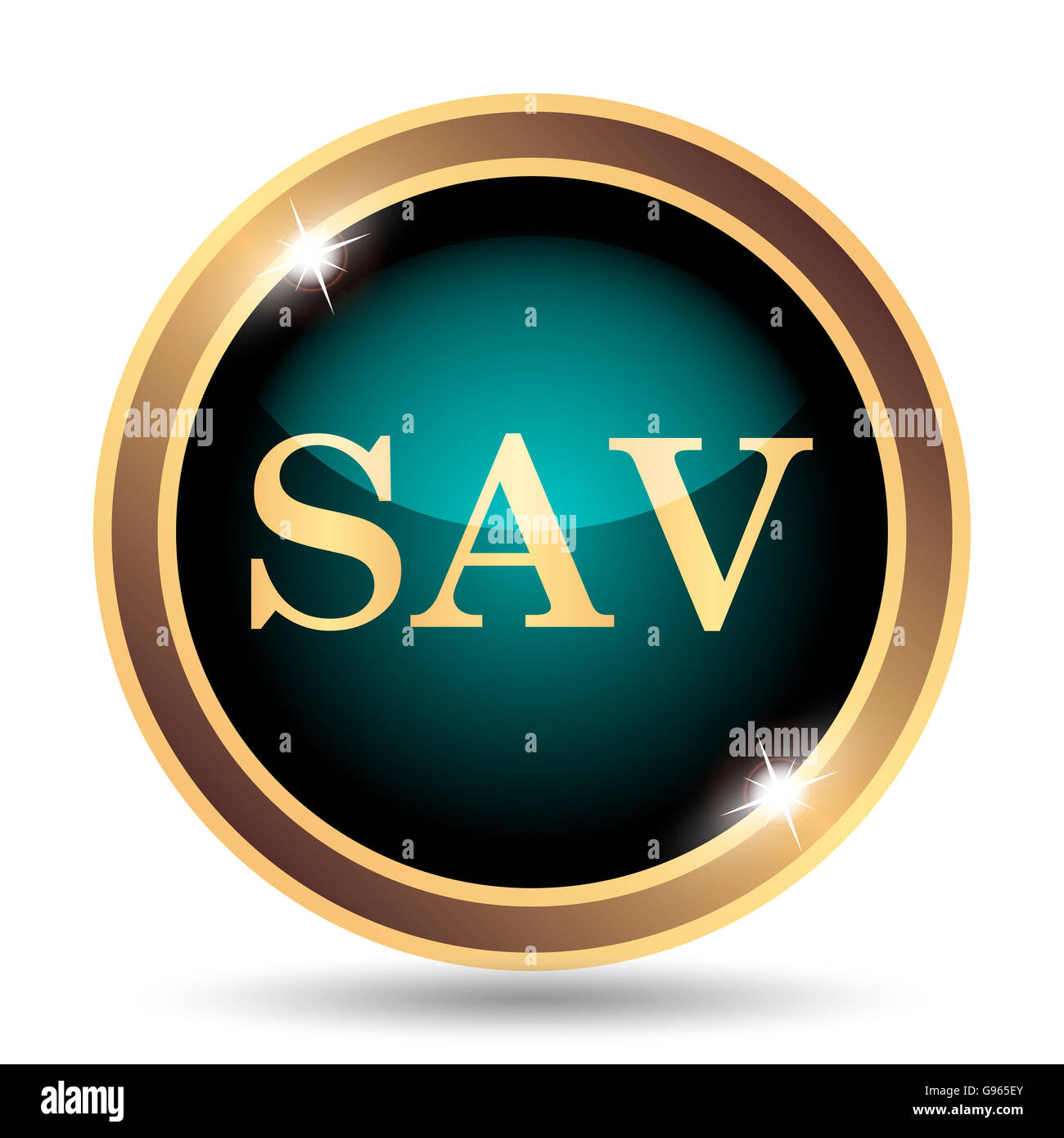 SAV icon. Internet button on white background Stock Photo - Alamy