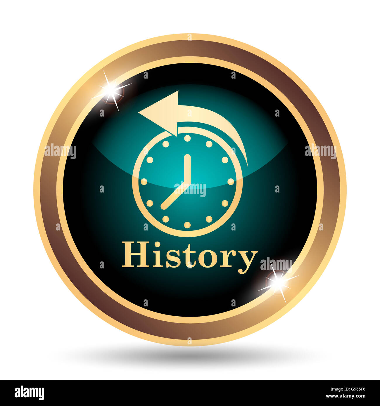 History icon. Internet button on white background Stock Photo - Alamy