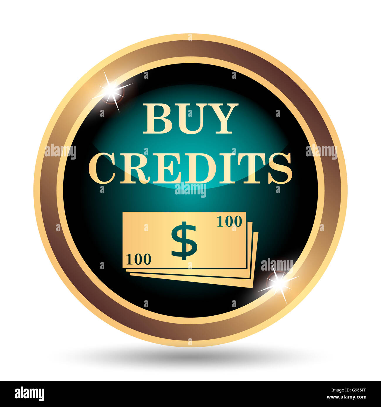Buy credits icon. Internet button on white background Stock Photo - Alamy