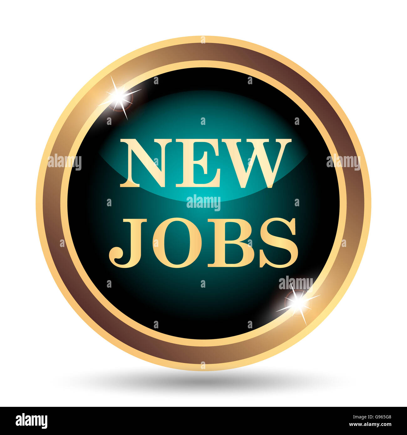 New jobs icon. Internet button on white background Stock Photo - Alamy