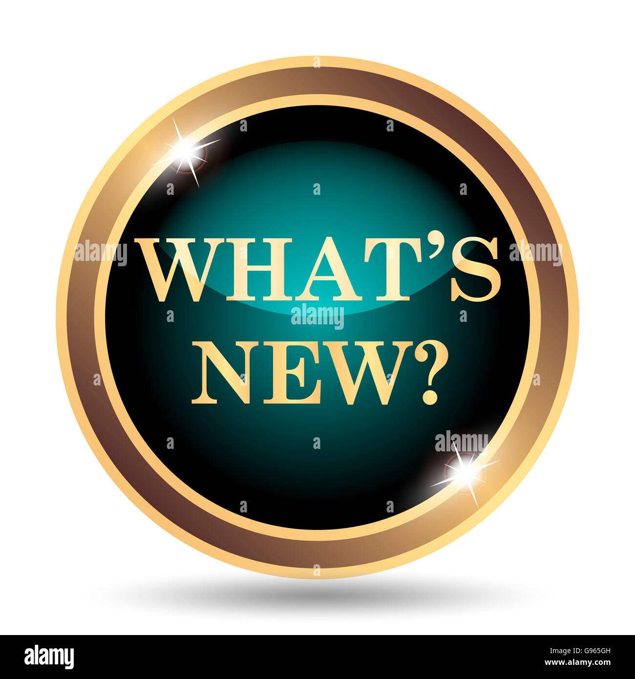 Whats new icon. Internet button on white background Stock Photo - Alamy