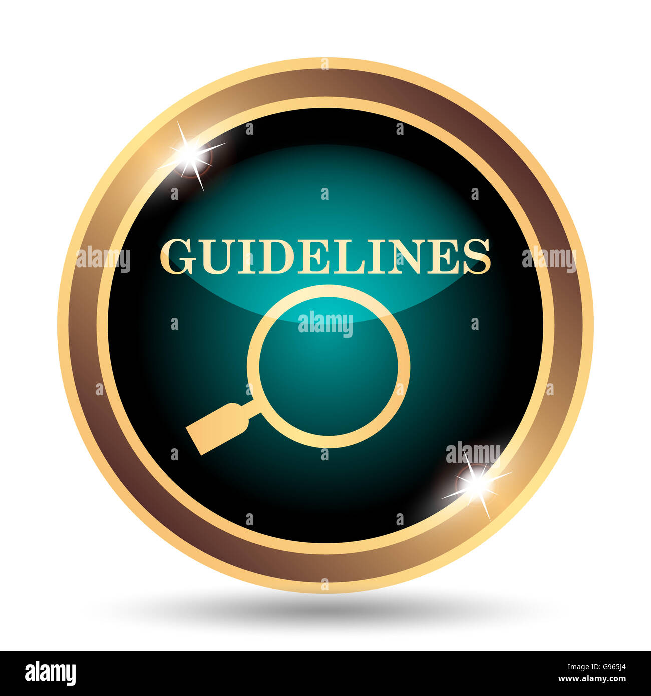 Guidelines icon. Internet button on white background Stock Photo - Alamy