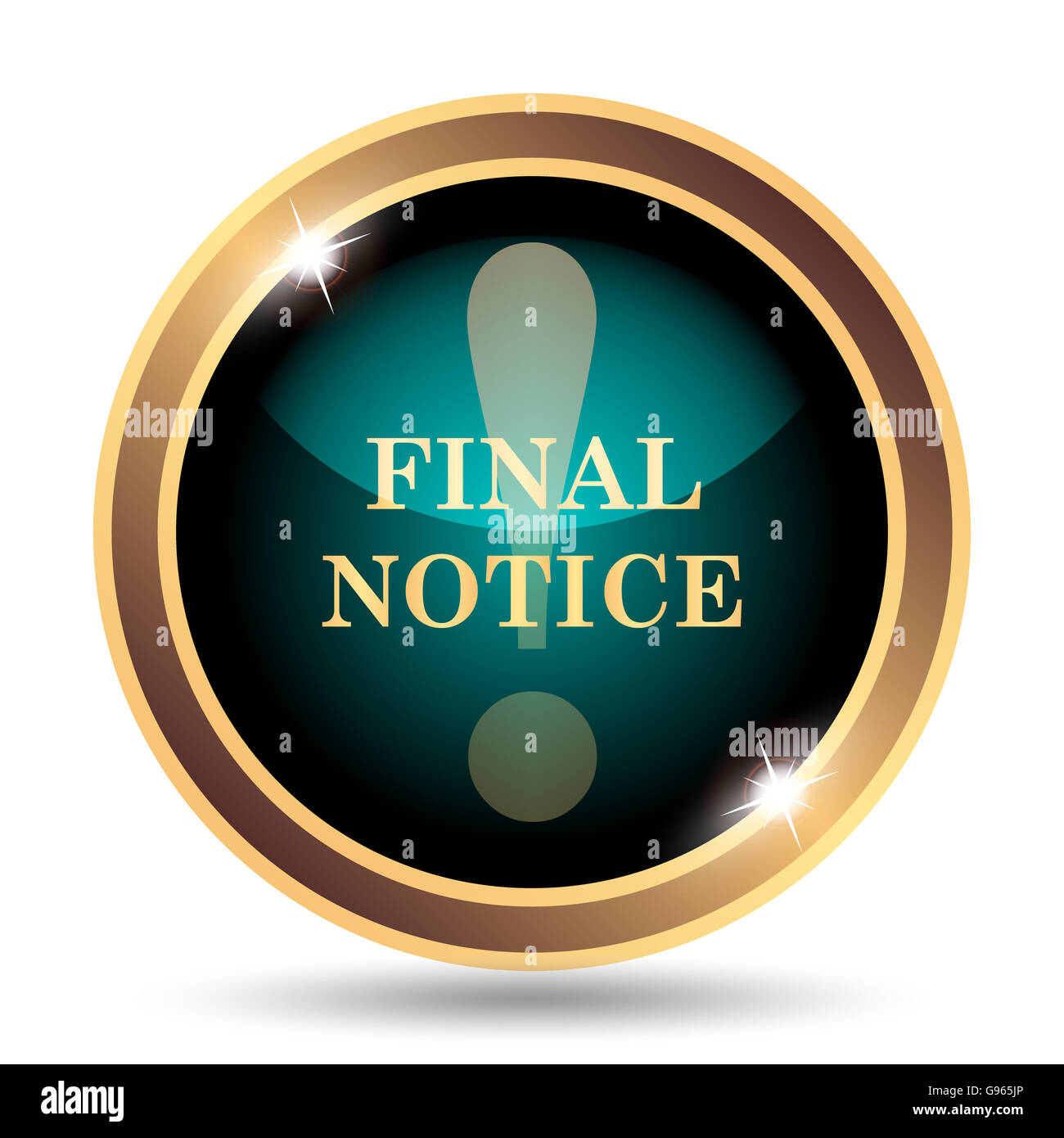 Final notice icon. Internet button on white background Stock Photo - Alamy