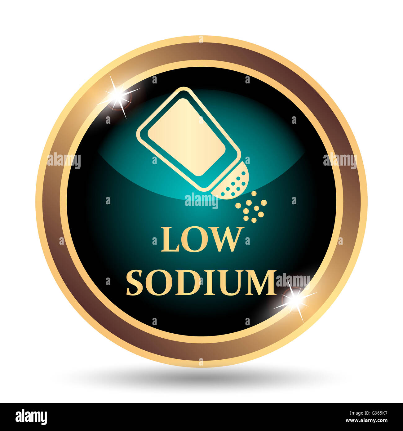 Low sodium icon. Internet button on white background Stock Photo - Alamy