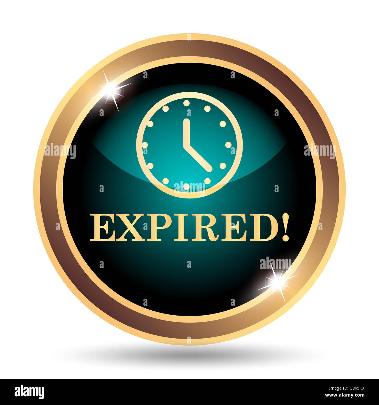 Expired icon. Internet button on white background Stock Photo - Alamy