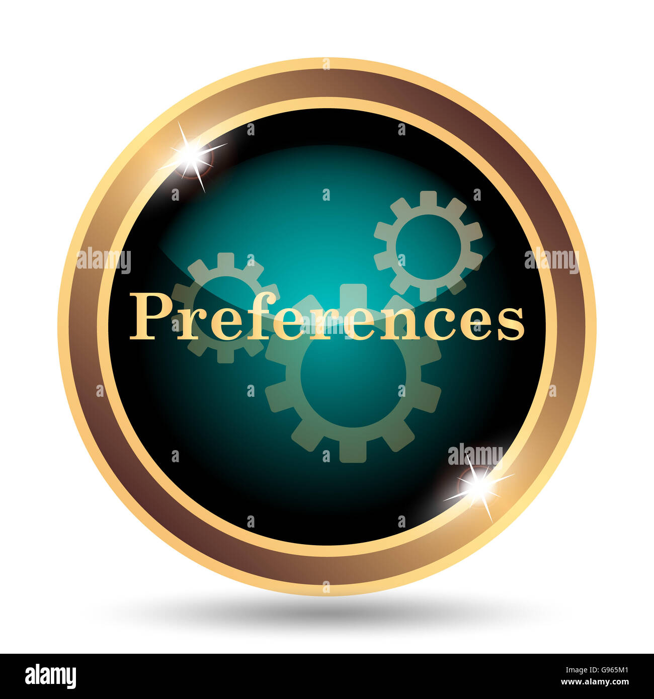 Preferences icon. Internet button on white background Stock Photo - Alamy