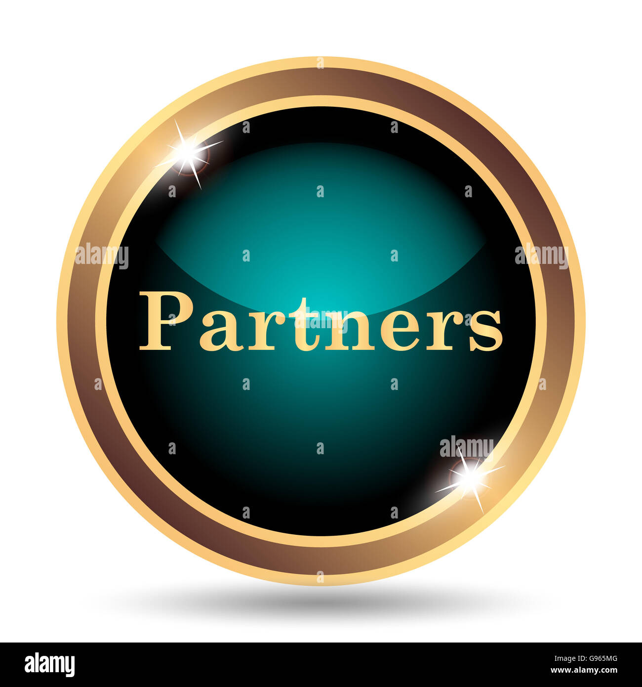 Partners icon. Internet button on white background Stock Photo - Alamy