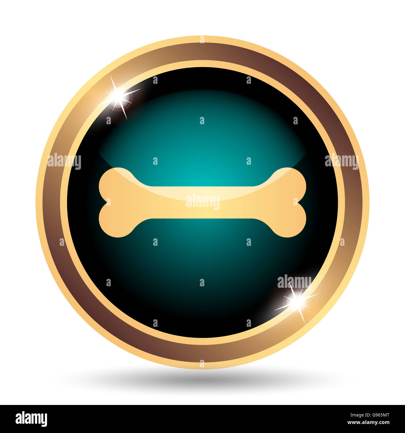 Bone icon. Internet button on white background Stock Photo - Alamy