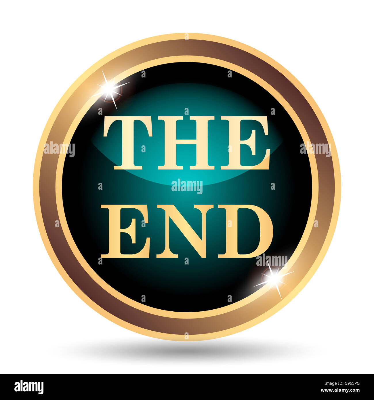 The End icon. Internet button on white background Stock Photo - Alamy