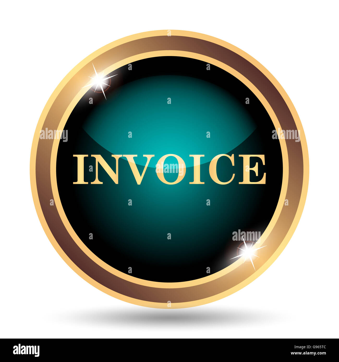 Invoice icon. Internet button on white background Stock Photo - Alamy
