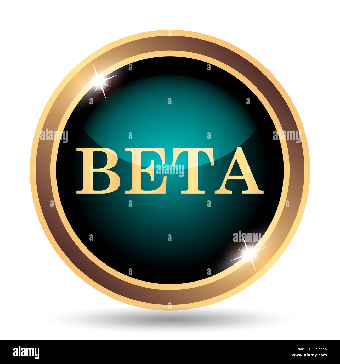 Beta icon. Internet button on white background Stock Photo - Alamy