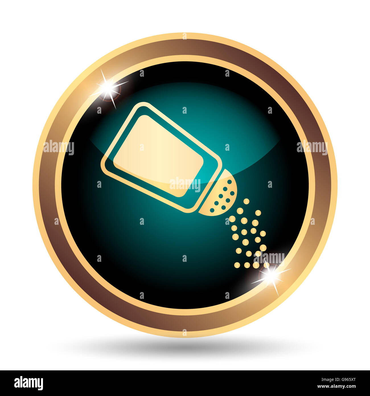 Salt icon. Internet button on white background Stock Photo - Alamy