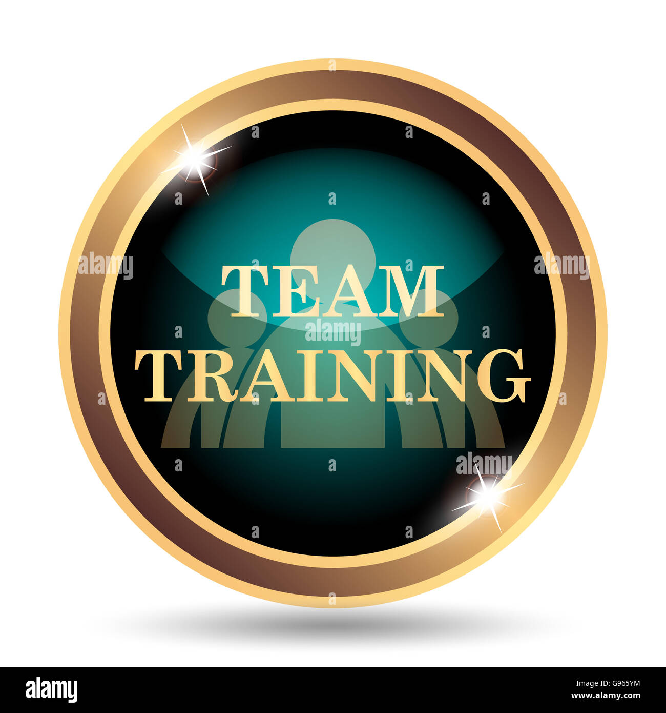 Team training icon. Internet button on white background Stock Photo - Alamy