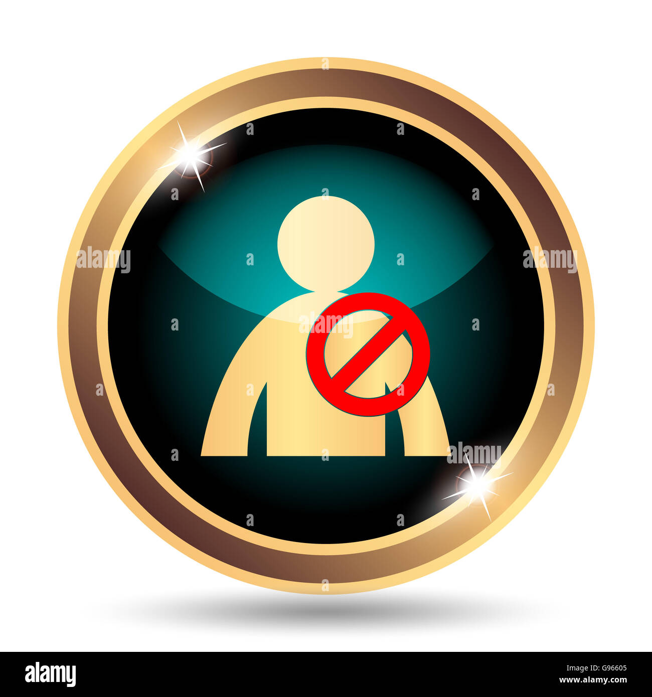 User offline icon. Internet button on white background Stock Photo - Alamy