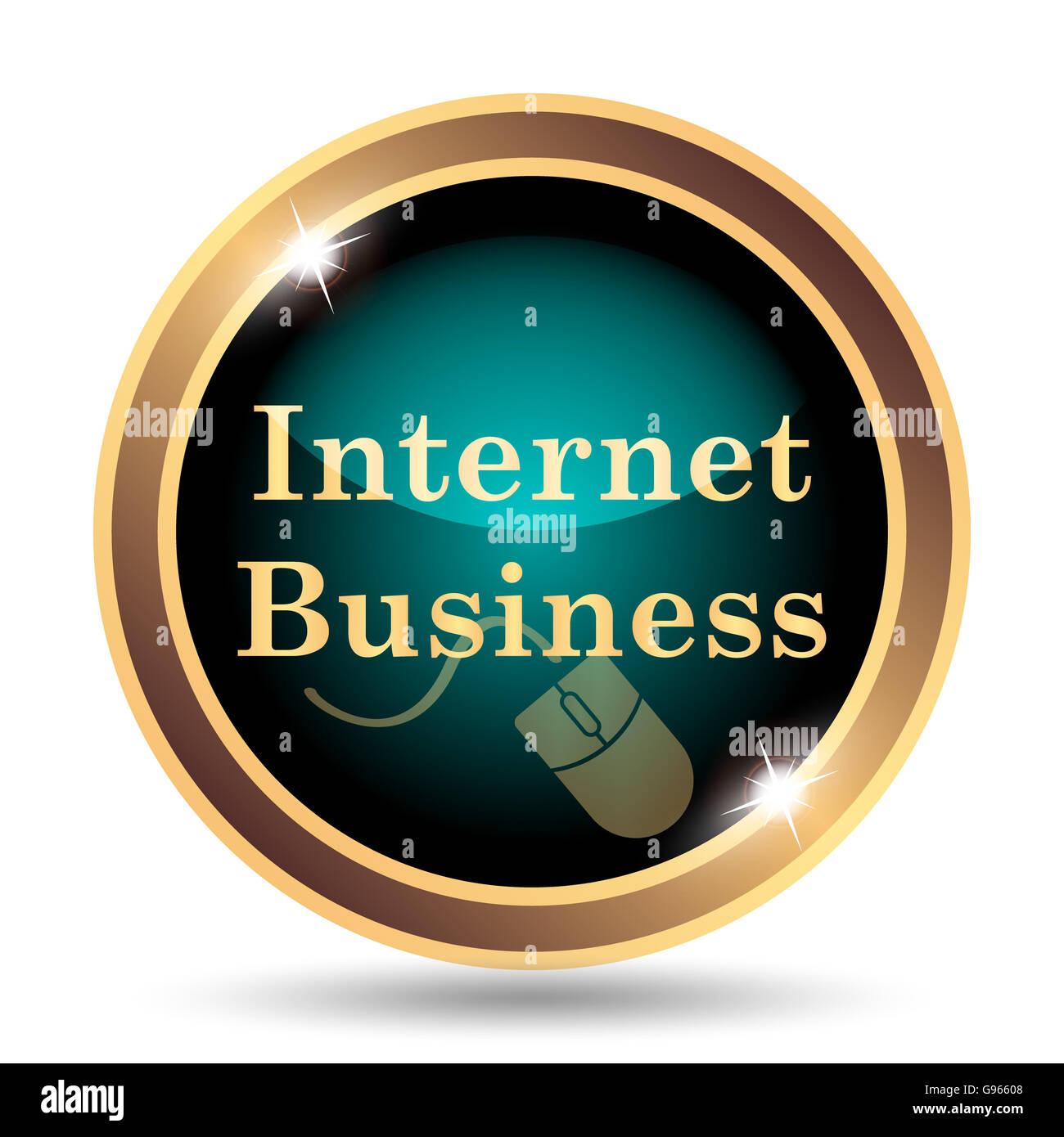 Internet business icon. Internet button on white background Stock Photo ...