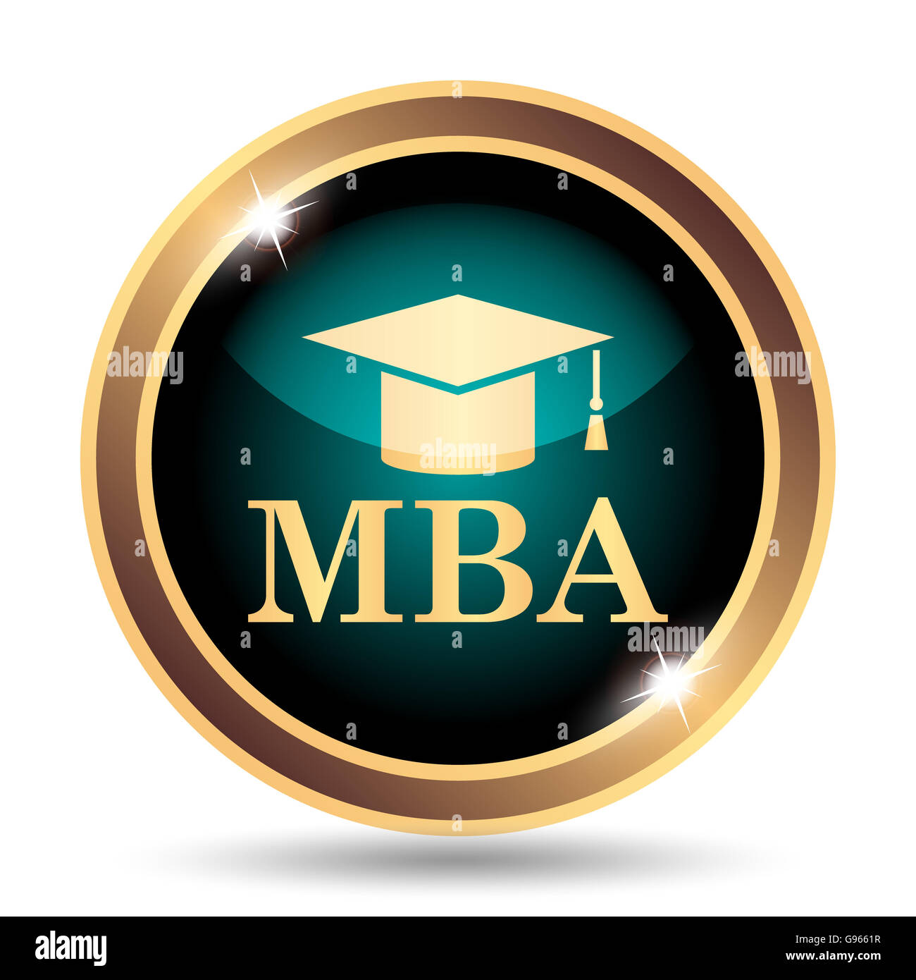 MBA icon. Internet button on white background Stock Photo - Alamy