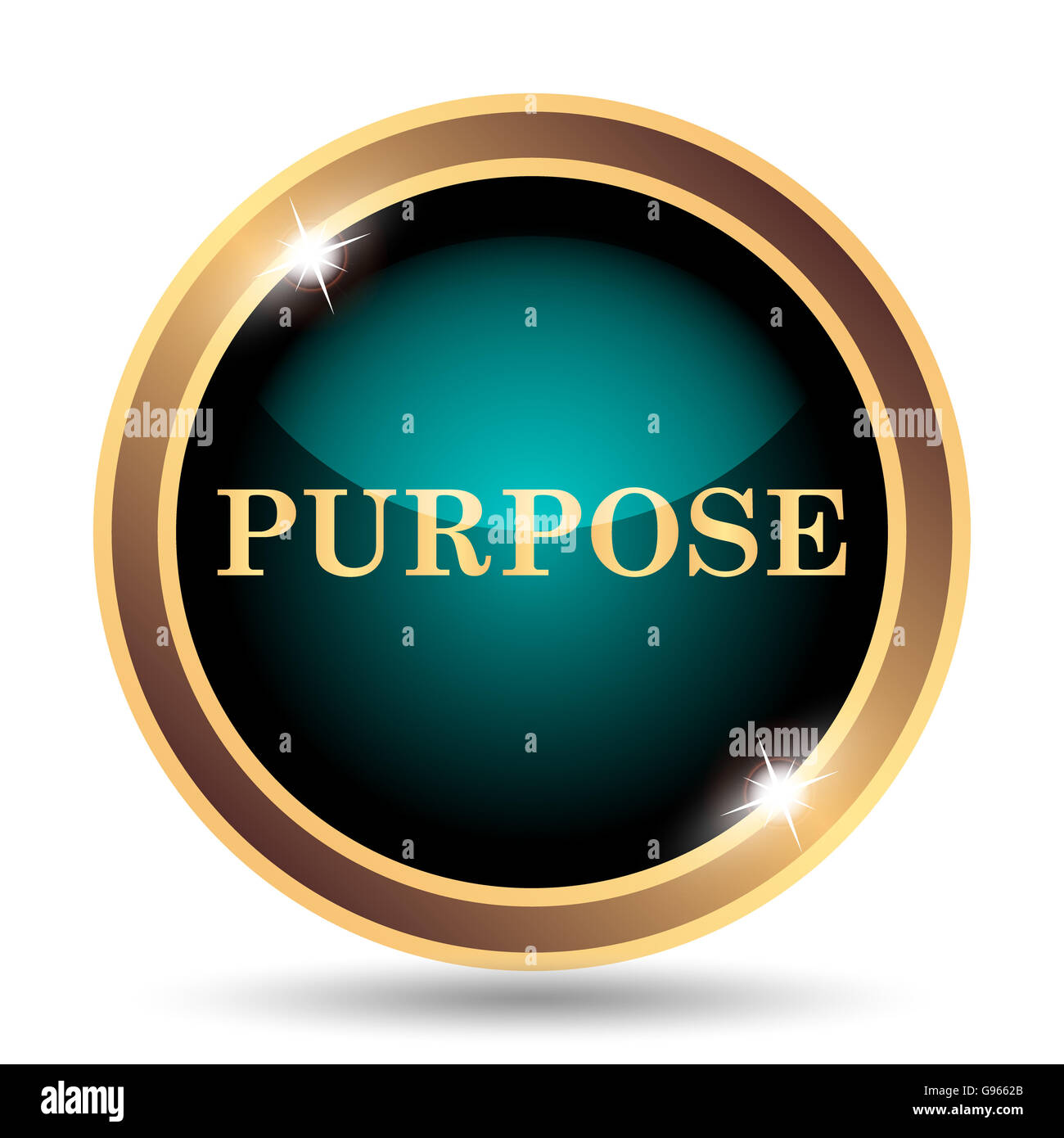 Purpose icon. Internet button on white background Stock Photo - Alamy