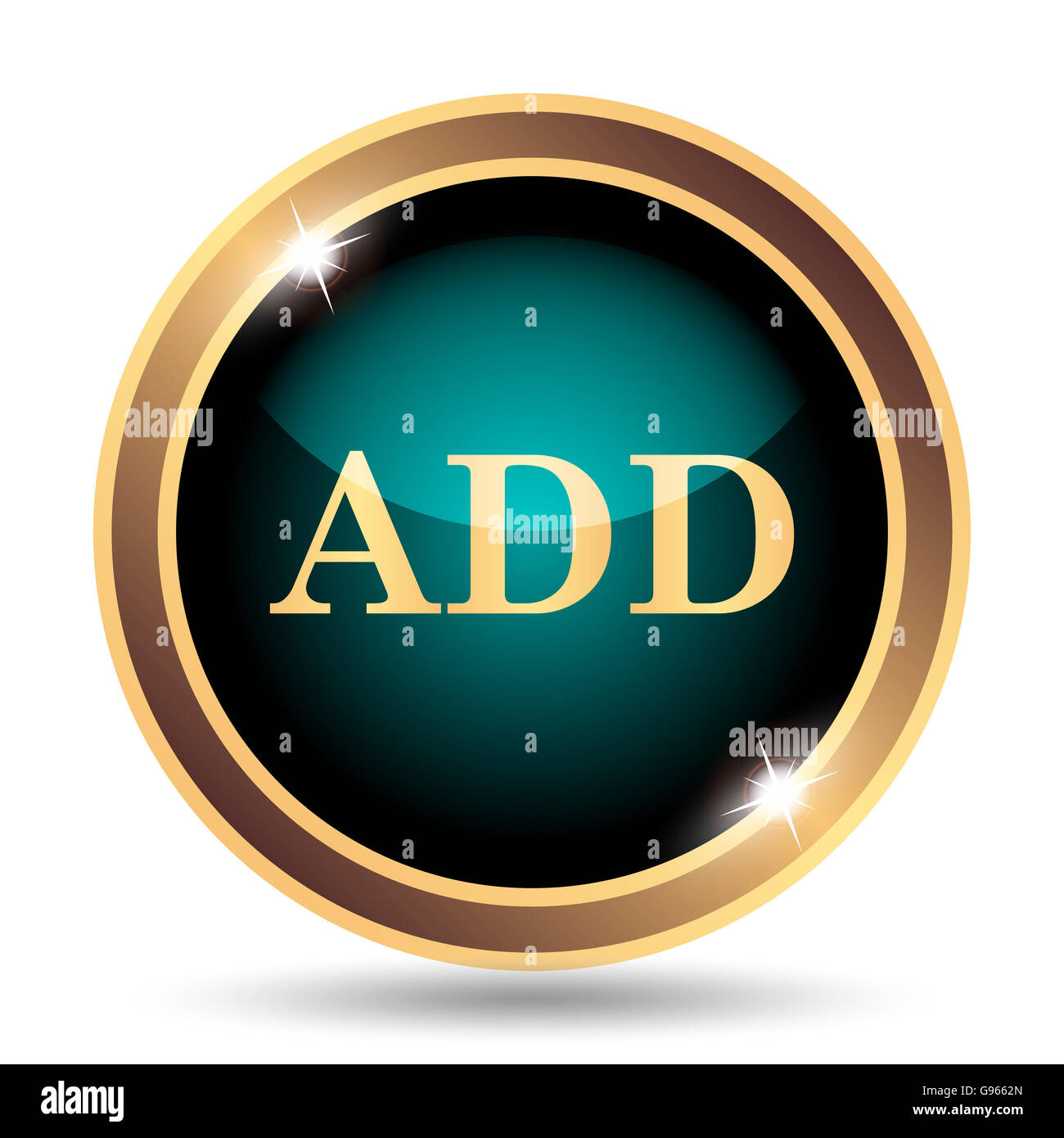 Add icon. Internet button on white background Stock Photo - Alamy