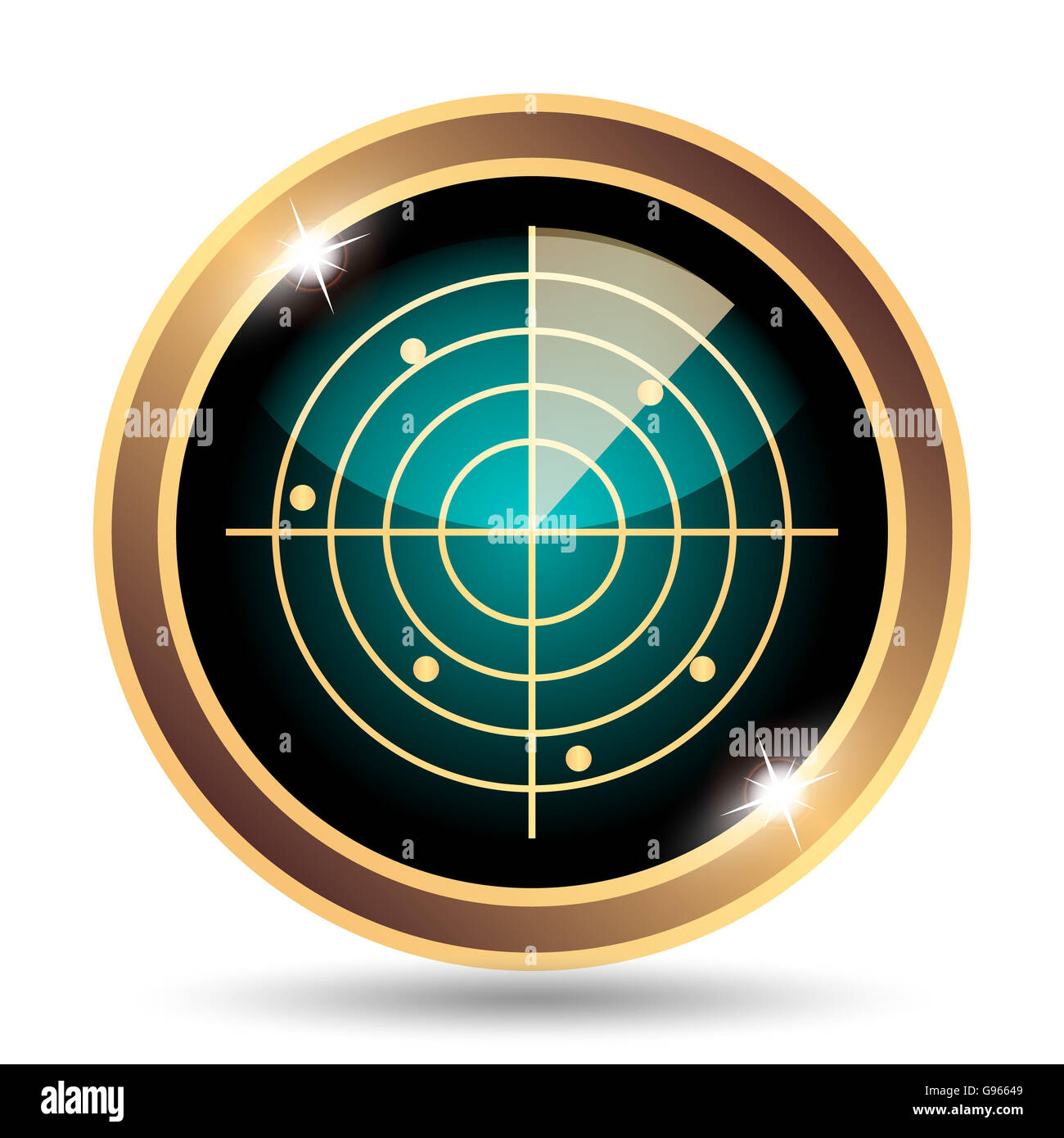 Radar icon. Internet button on white background Stock Photo - Alamy