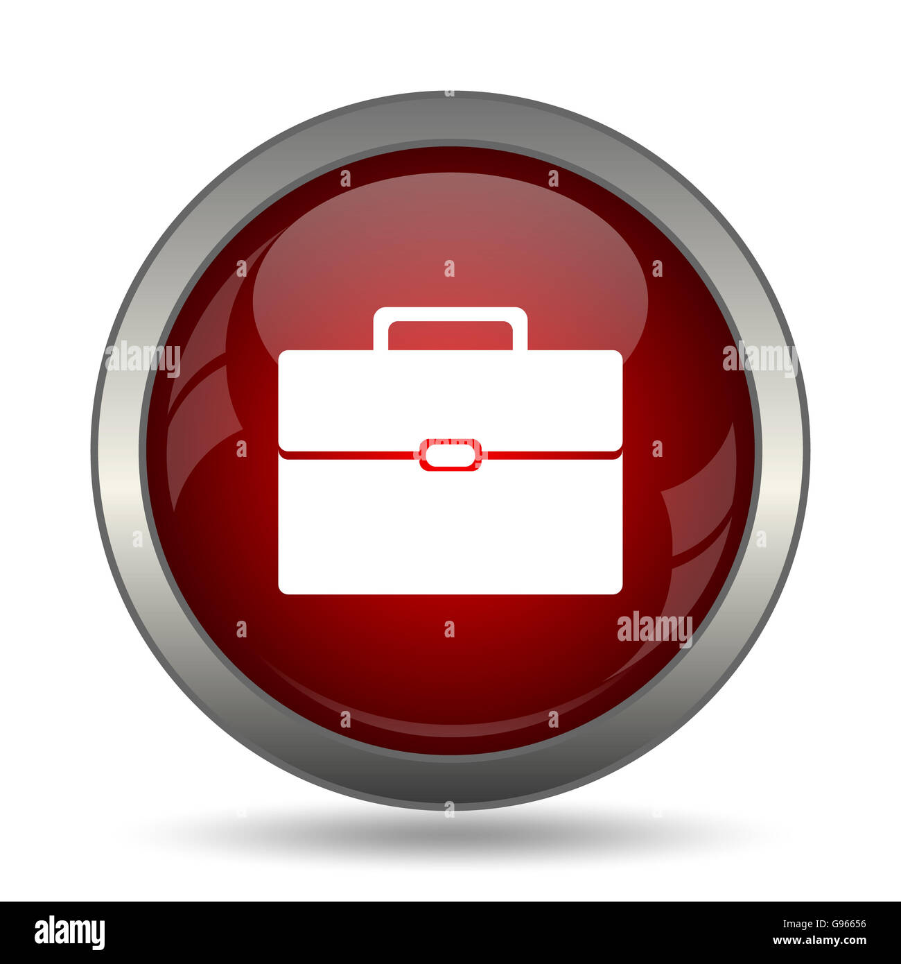 Briefcase icon. Internet button on white background Stock Photo - Alamy