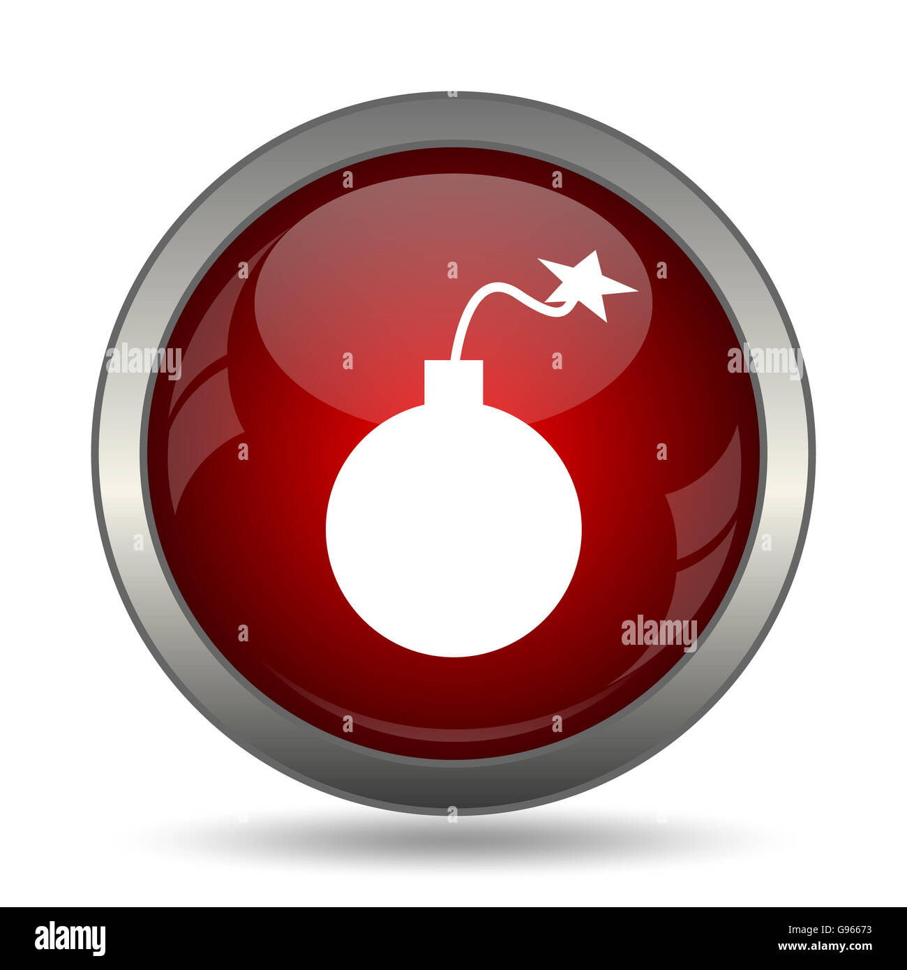 Bomb icon. Internet button on white background Stock Photo - Alamy