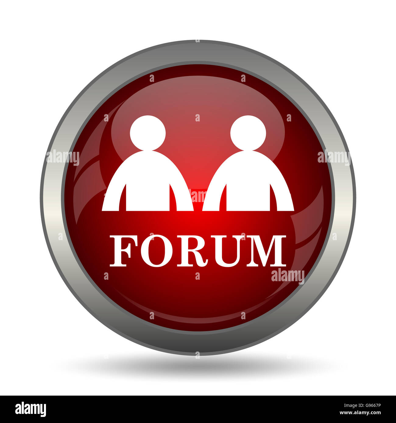 Forum icon. Internet button on white background Stock Photo - Alamy