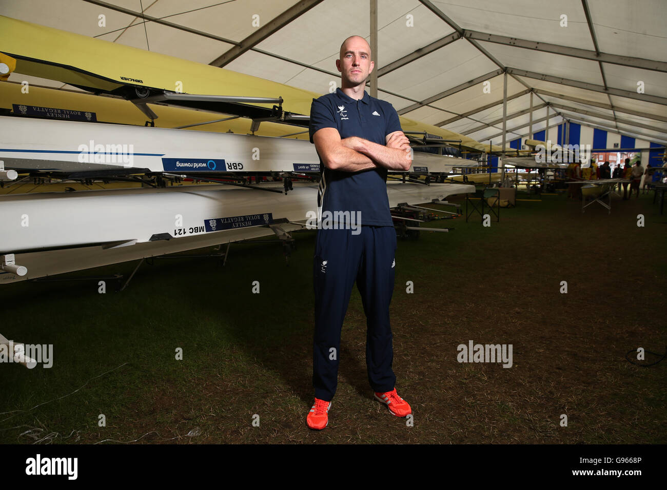 Daniel Brown during the ParalympicsGB Rowing team announcement Stock ...