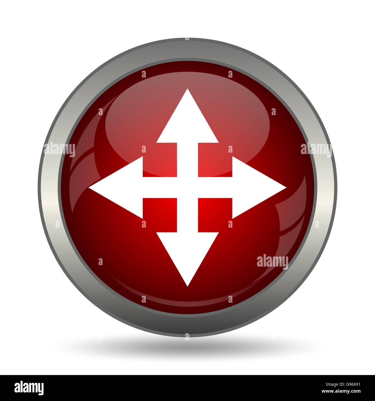 Full screen icon. Internet button on white background Stock Photo - Alamy
