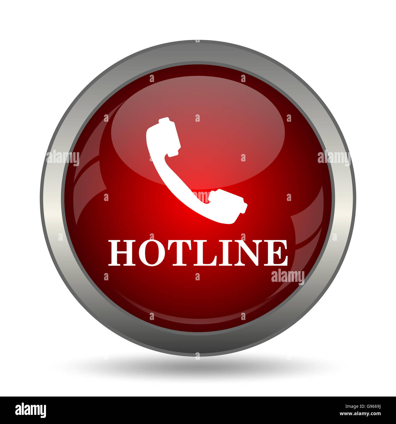Hotline icon. Internet button on white background Stock Photo - Alamy