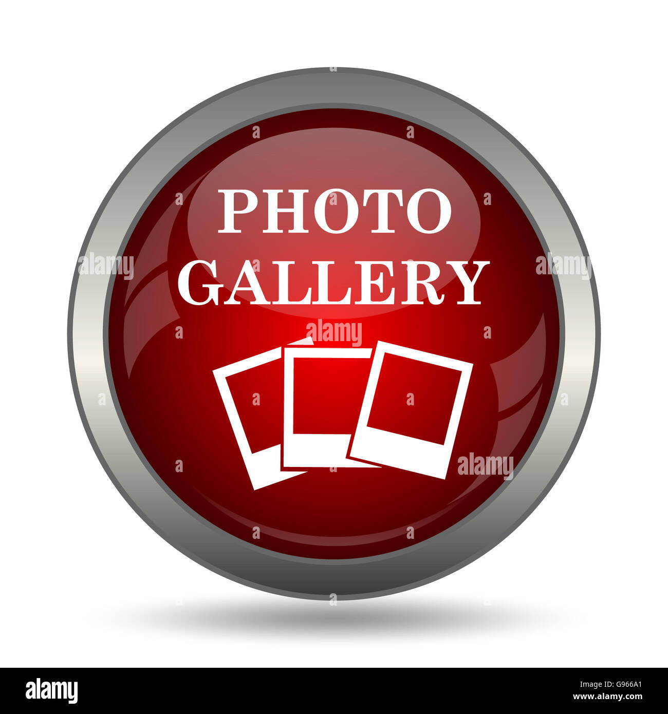 Photo gallery icon. Internet button on white background Stock Photo - Alamy