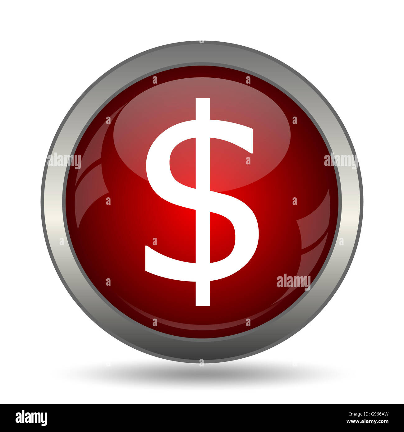 Dollar icon. Internet button on white background Stock Photo - Alamy