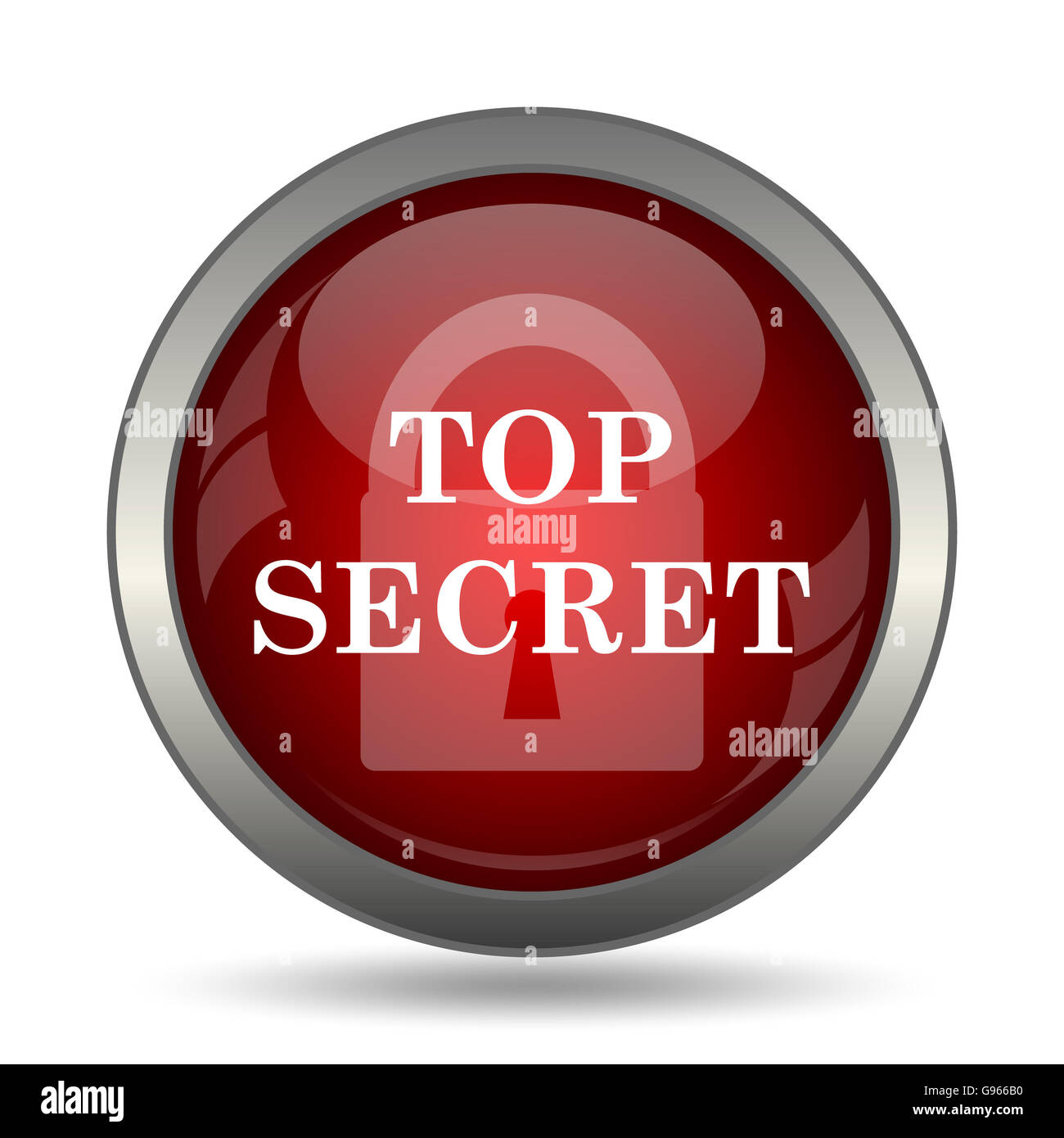 Top secret icon. Internet button on white background Stock Photo - Alamy
