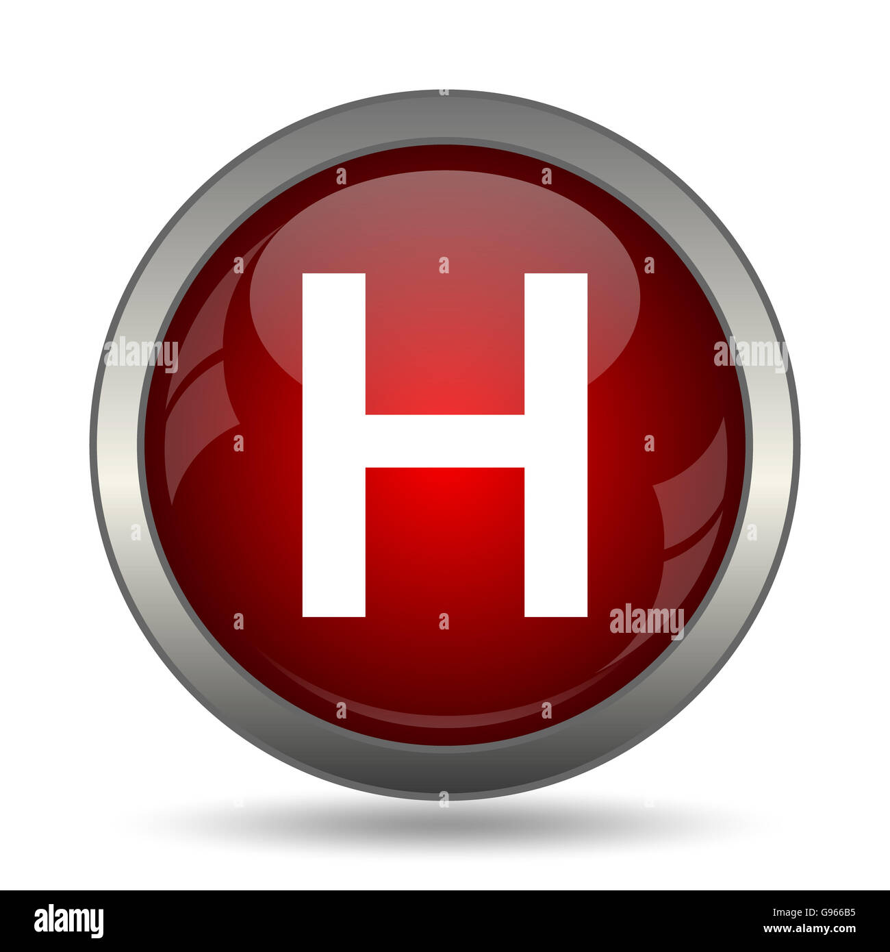 Hospital icon. Internet button on white background Stock Photo - Alamy