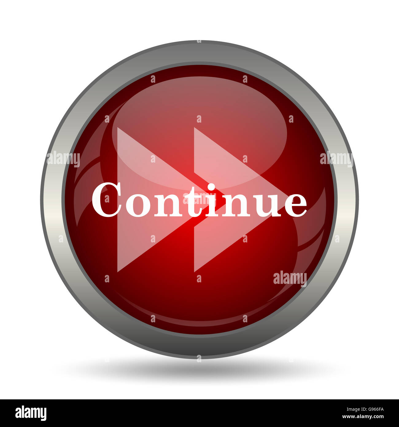 Continue icon. Internet button on white background Stock Photo - Alamy