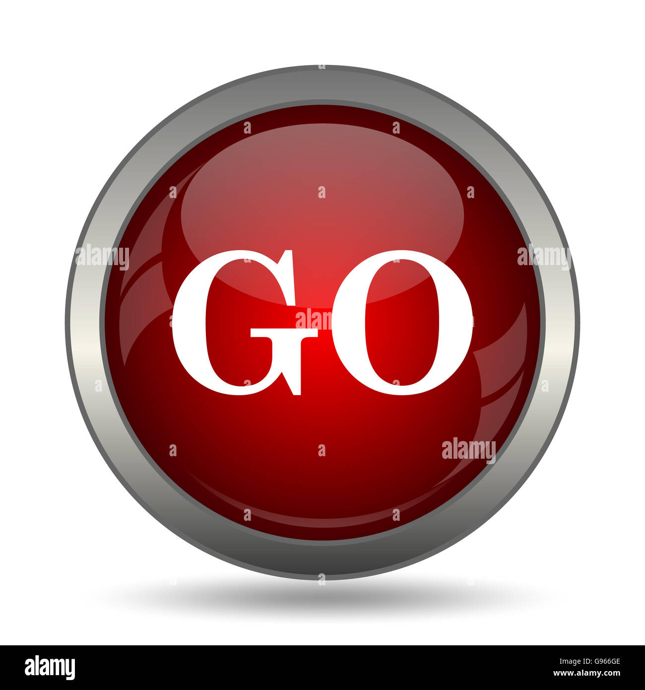 GO icon. Internet button on white background Stock Photo - Alamy