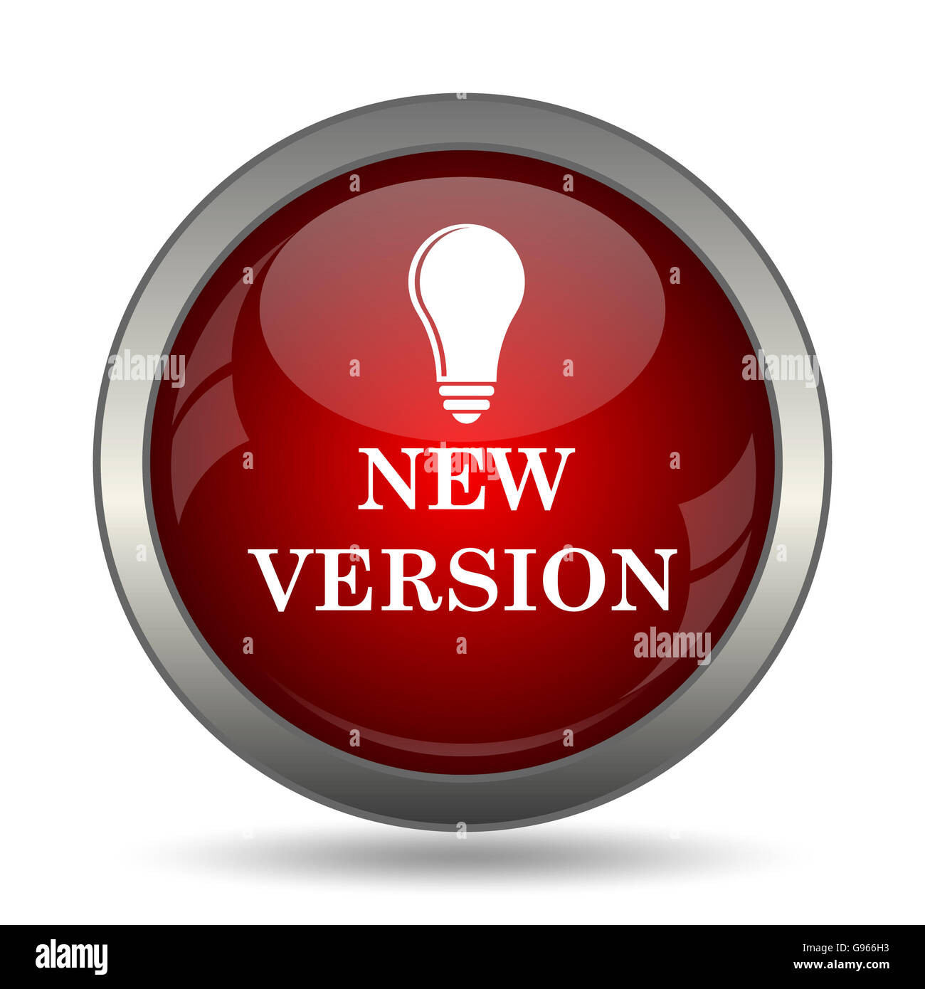 New version icon. Internet button on white background Stock Photo - Alamy