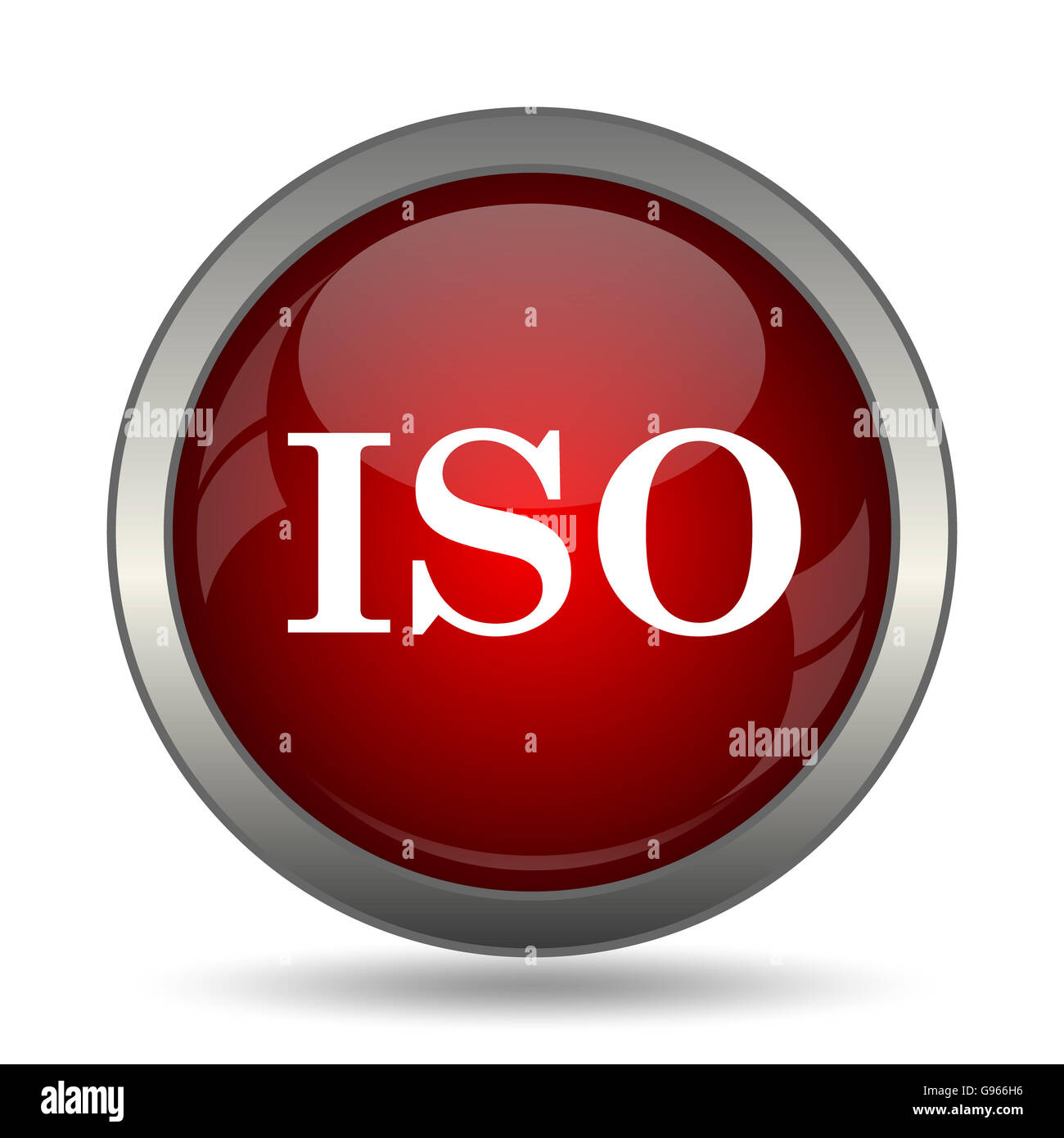 ISO icon. Internet button on white background Stock Photo - Alamy
