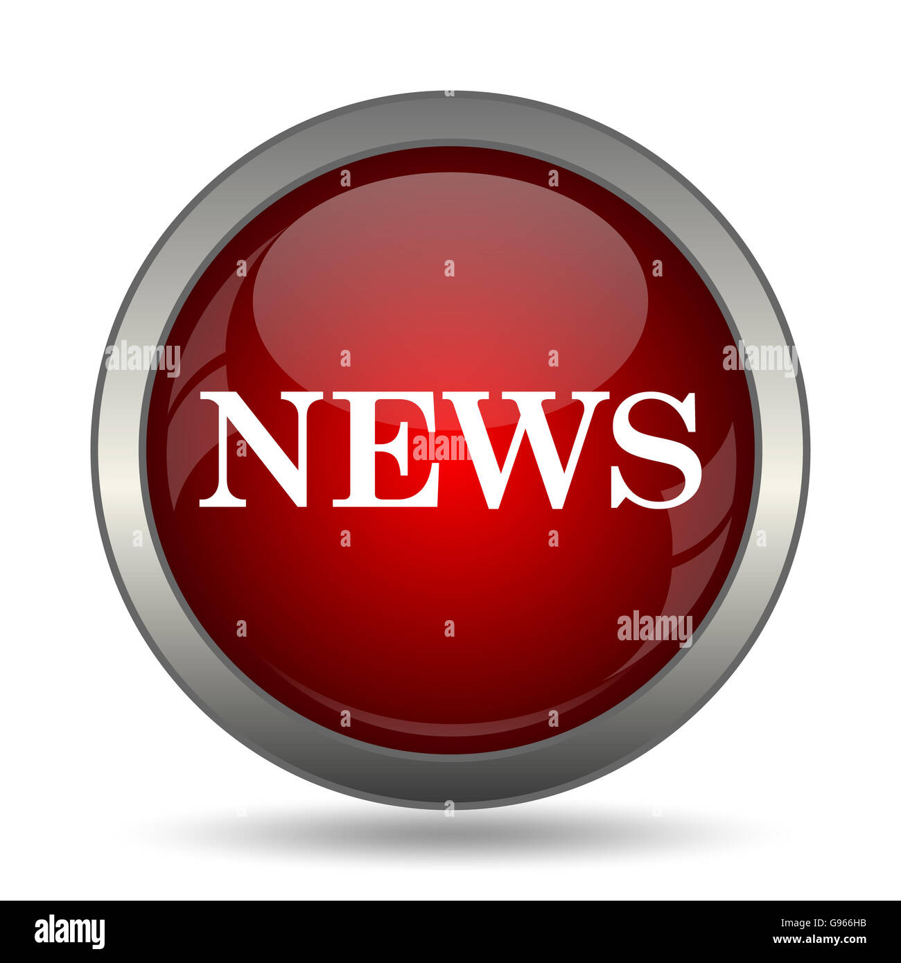 News icon. Internet button on white background Stock Photo - Alamy