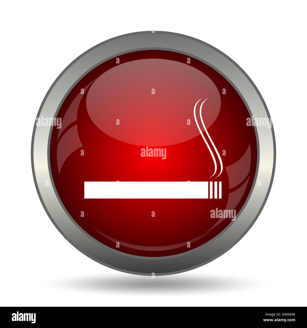 Cigarette icon. Internet button on white background Stock Photo - Alamy