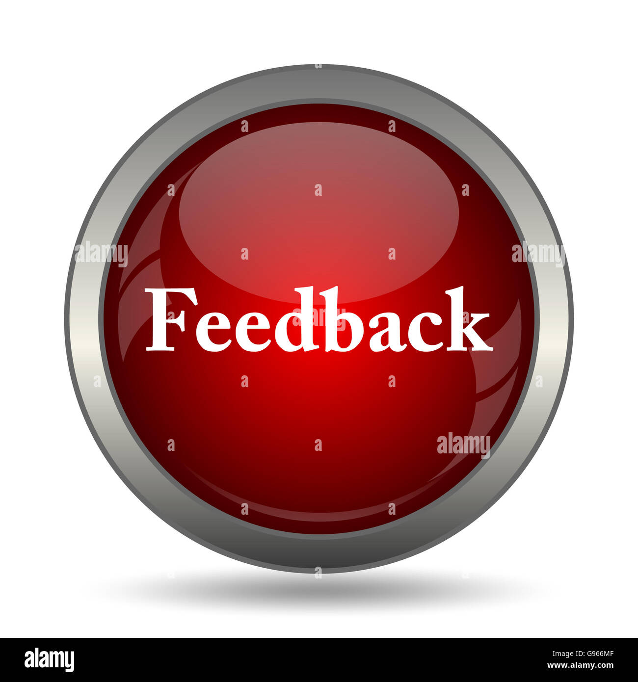 Feedback icon. Internet button on white background Stock Photo - Alamy