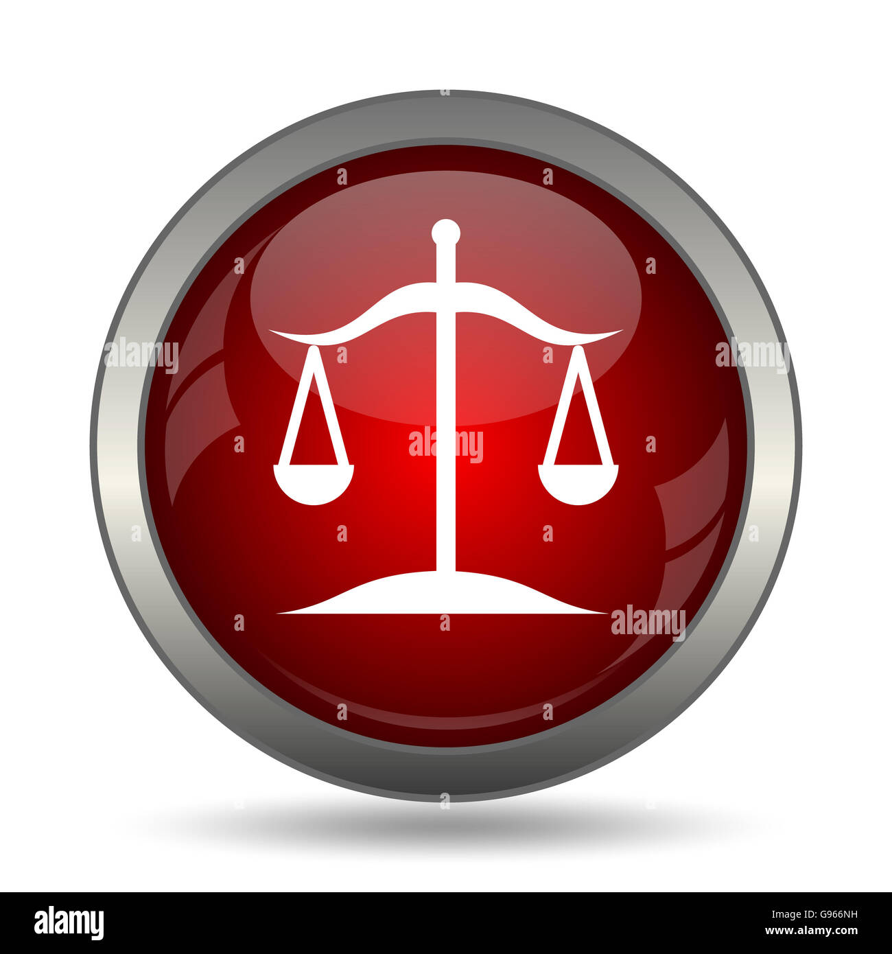 Balance icon. Internet button on white background Stock Photo - Alamy