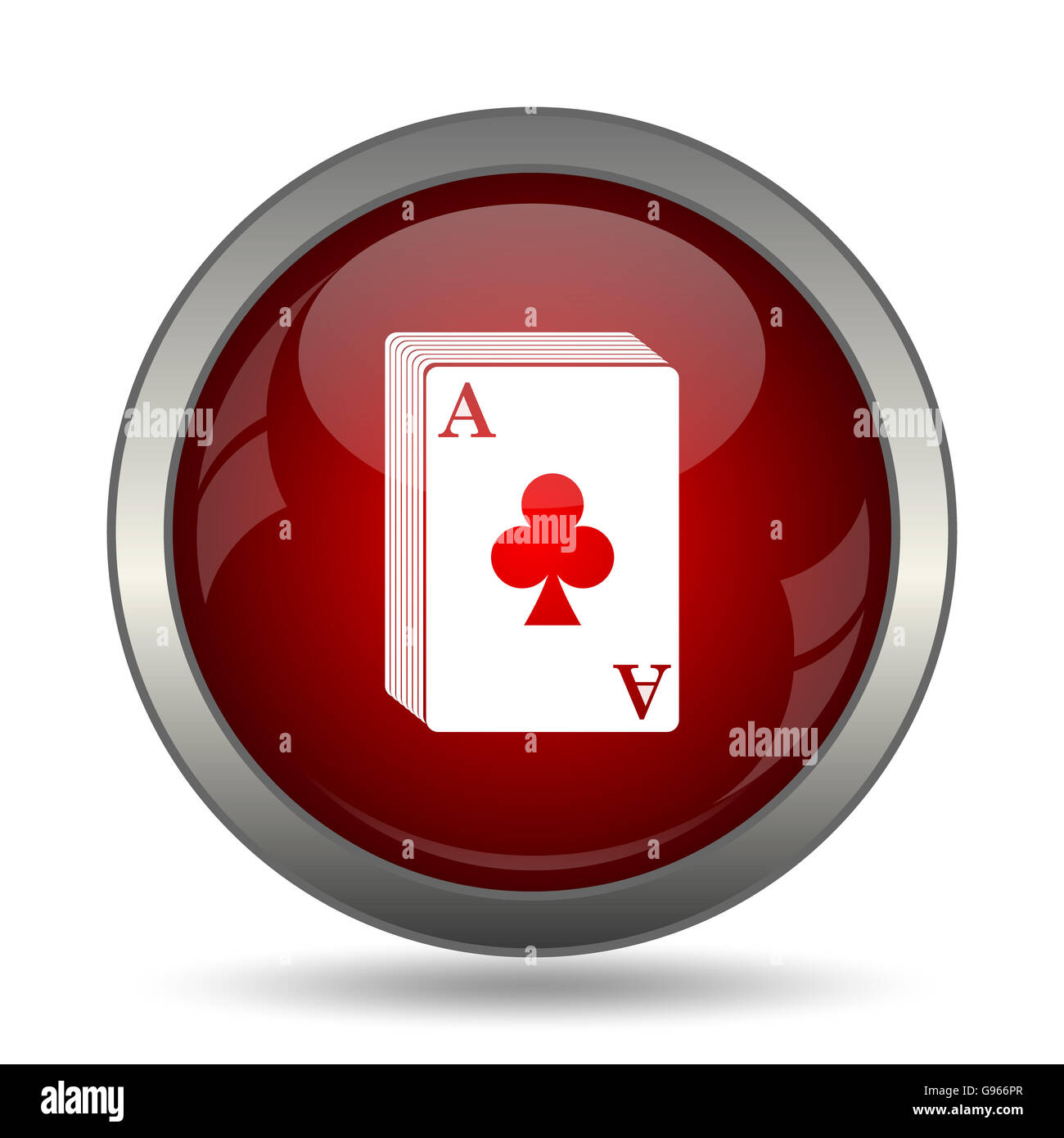Deck of cards icon. Internet button on white background Stock Photo - Alamy