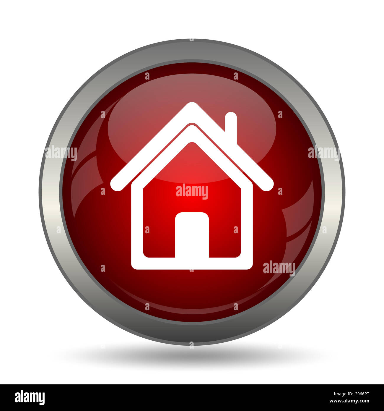 Home icon. Internet button on white background Stock Photo - Alamy